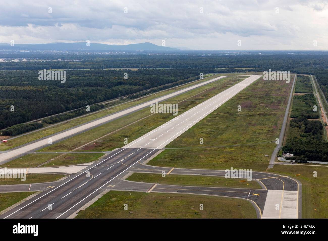 aerial of Runway 18 west at Frankfurt airport, Germany Stock Photo - Alamy