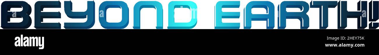 Beyond Earth word logo design illustration Stock Vector Image & Art - Alamy