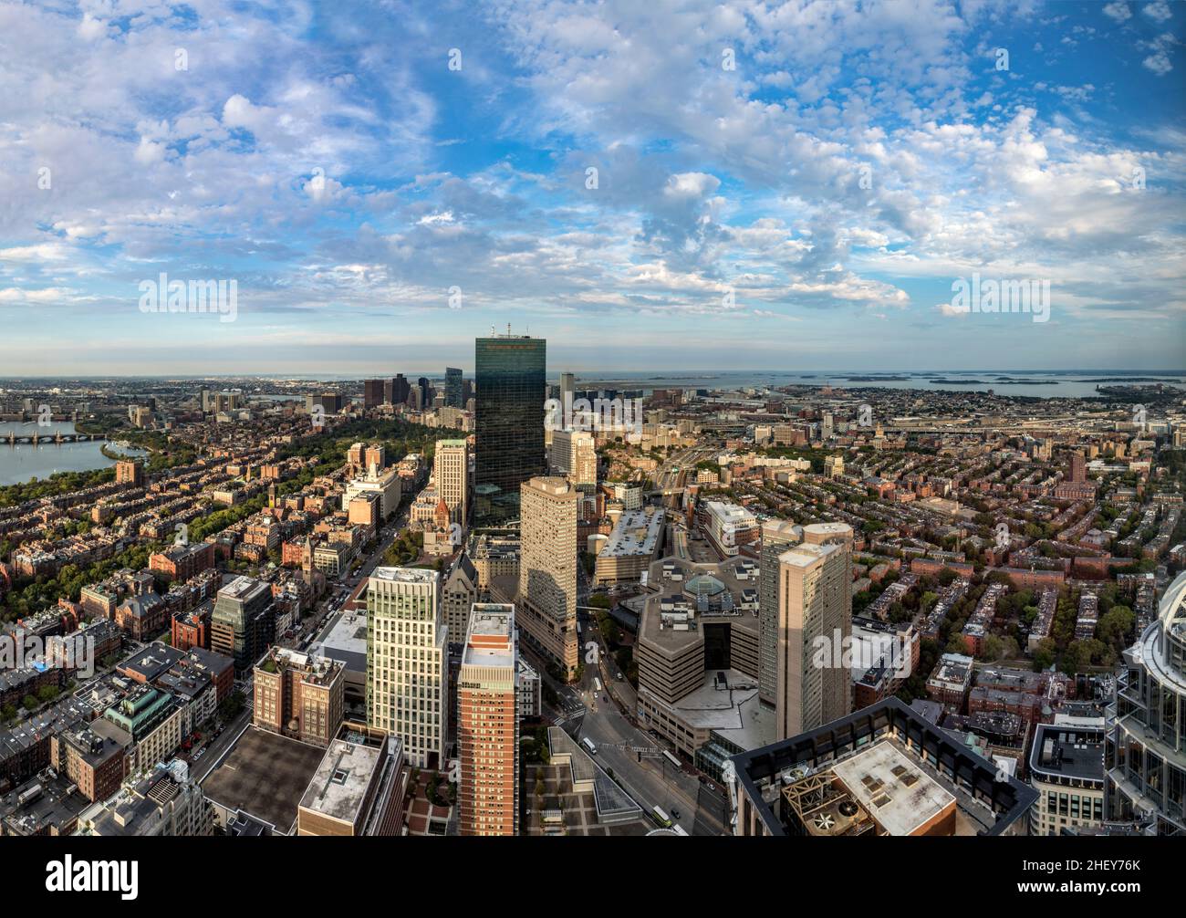 aerial view to skyline of Boston, Massachussets Stock Photo - Alamy