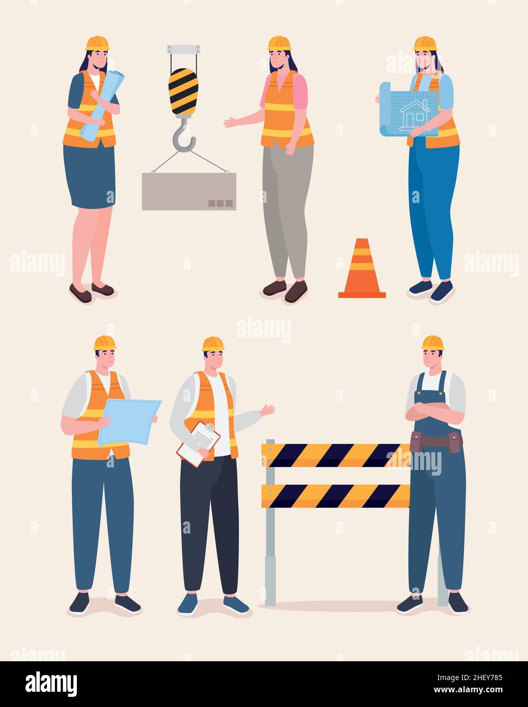 Crane engineers Stock Vector Images - Alamy