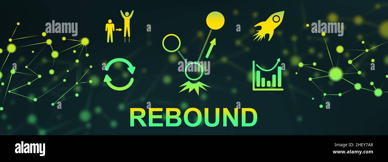 Illustration of a rebound concept Stock Photo - Alamy