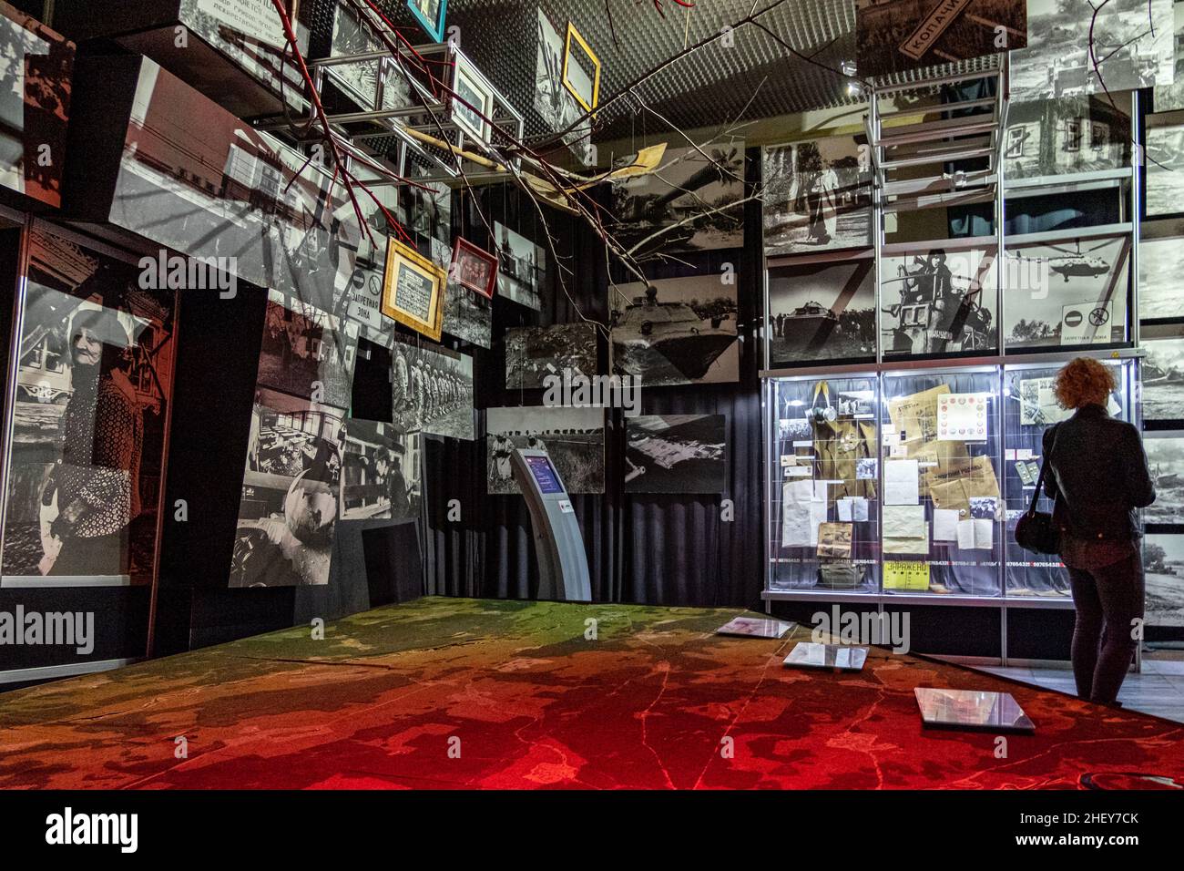 The interior of the Chernobyl museum in Kiev.This museum dedicated to ...
