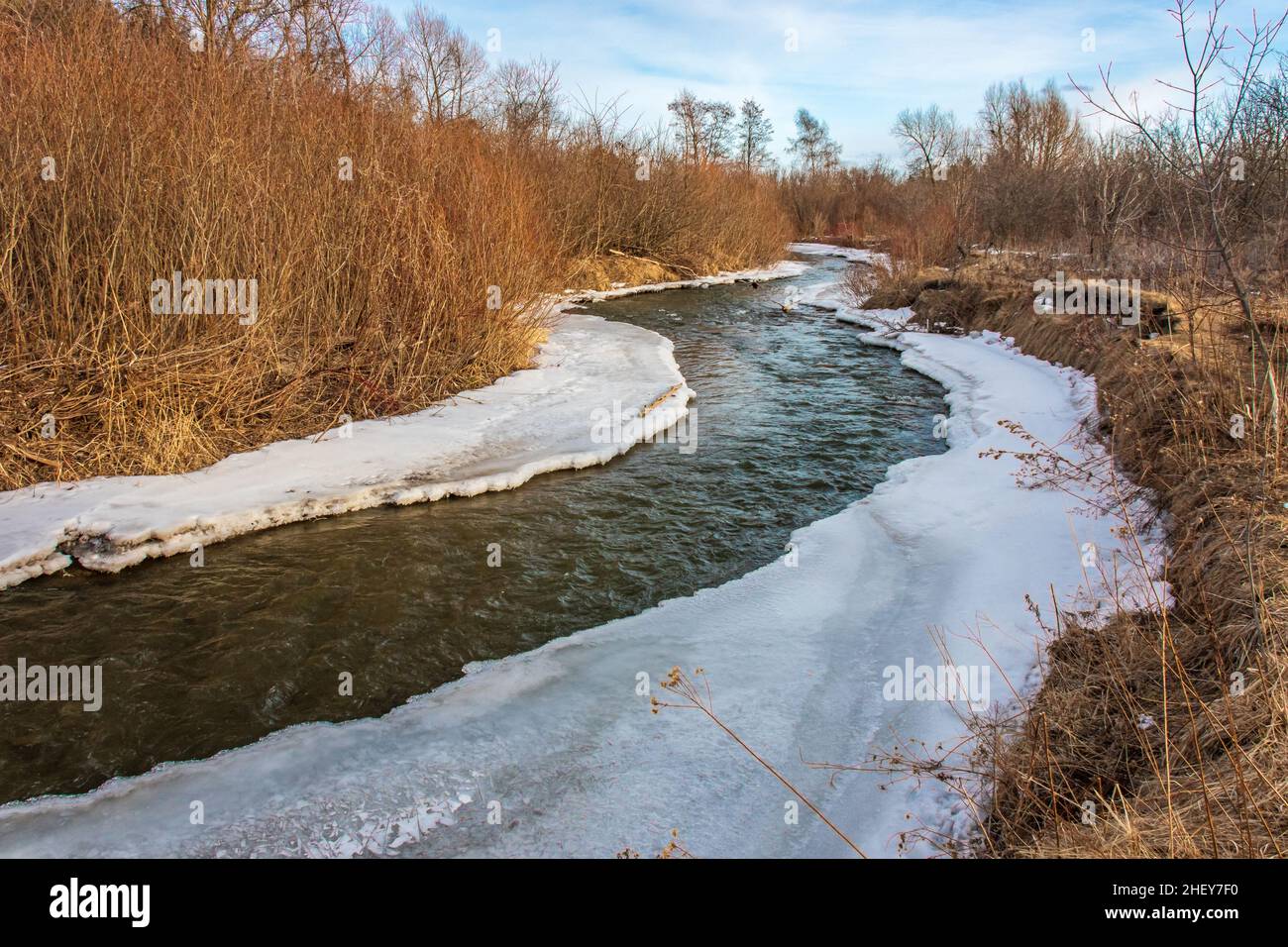 Orono Crown Land Conservation Area Ontario Canada in winter Stock Photo ...