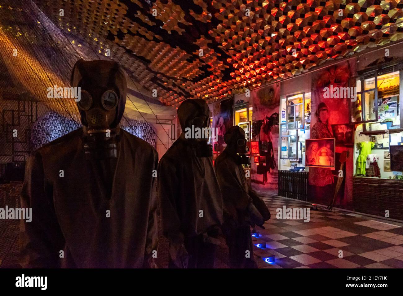 The interior of the Chernobyl museum in Kiev.This museum dedicated to ...