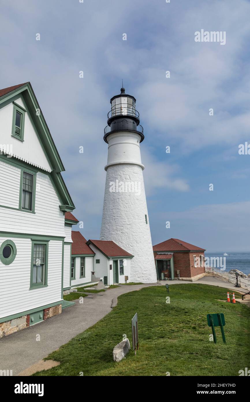 famous lighthouse in Portland, Maine, USA Stock Photo - Alamy