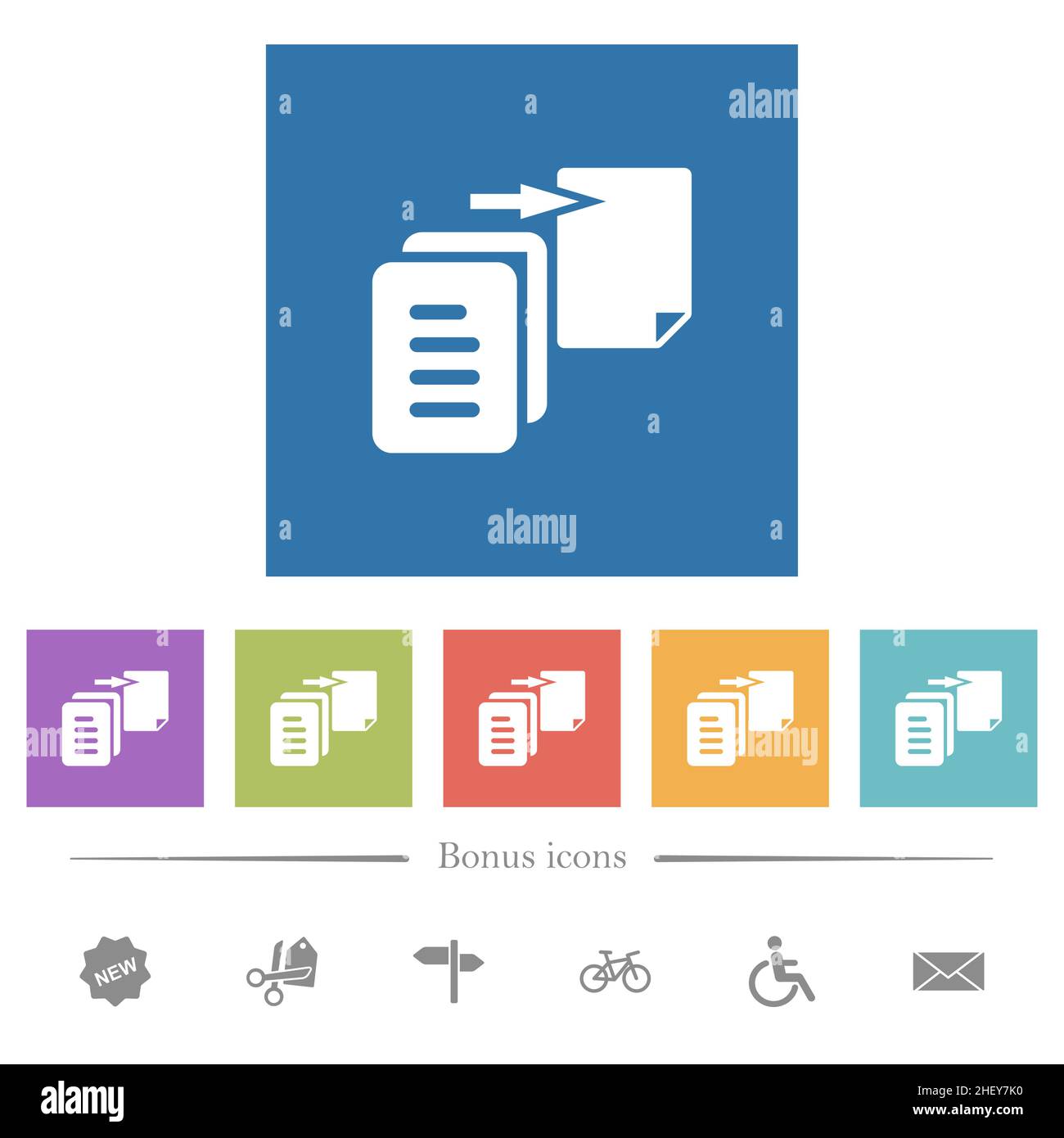 Move file solid flat white icons in square backgrounds. 6 bonus icons ...