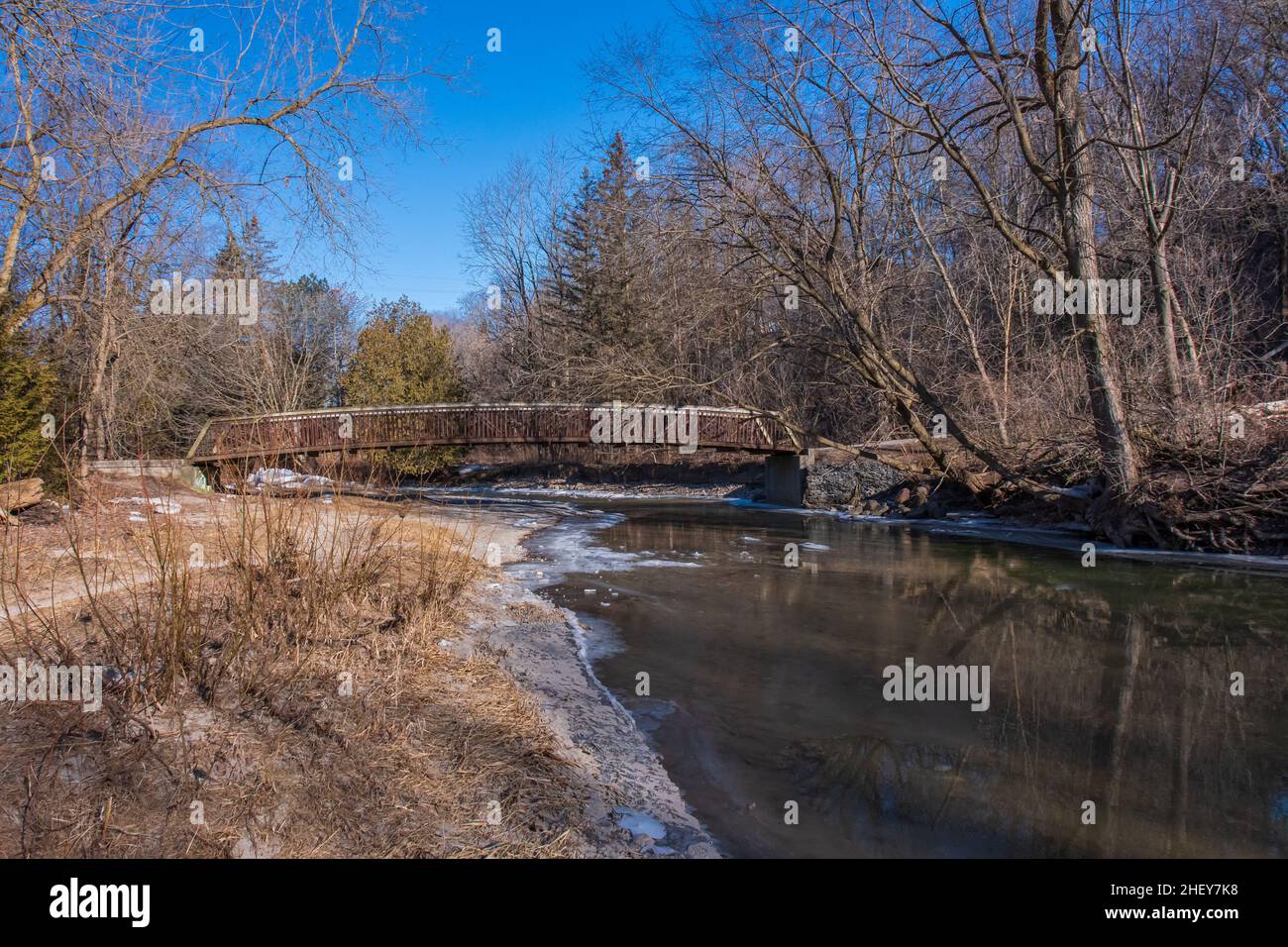 Orono Crown Land Conservation Area Ontario Canada in winter Stock Photo ...