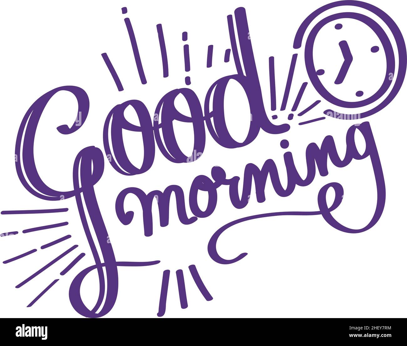 good morning with watch Stock Vector Image & Art - Alamy
