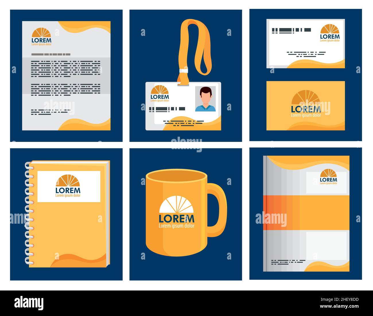 objects mockup of stationery Stock Vector Image & Art - Alamy