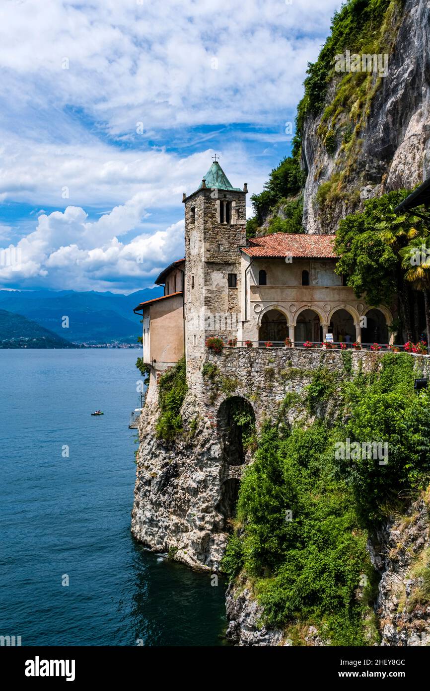The Hermitage of Santa Caterina del Sasso, a Roman Catholic monastery ...