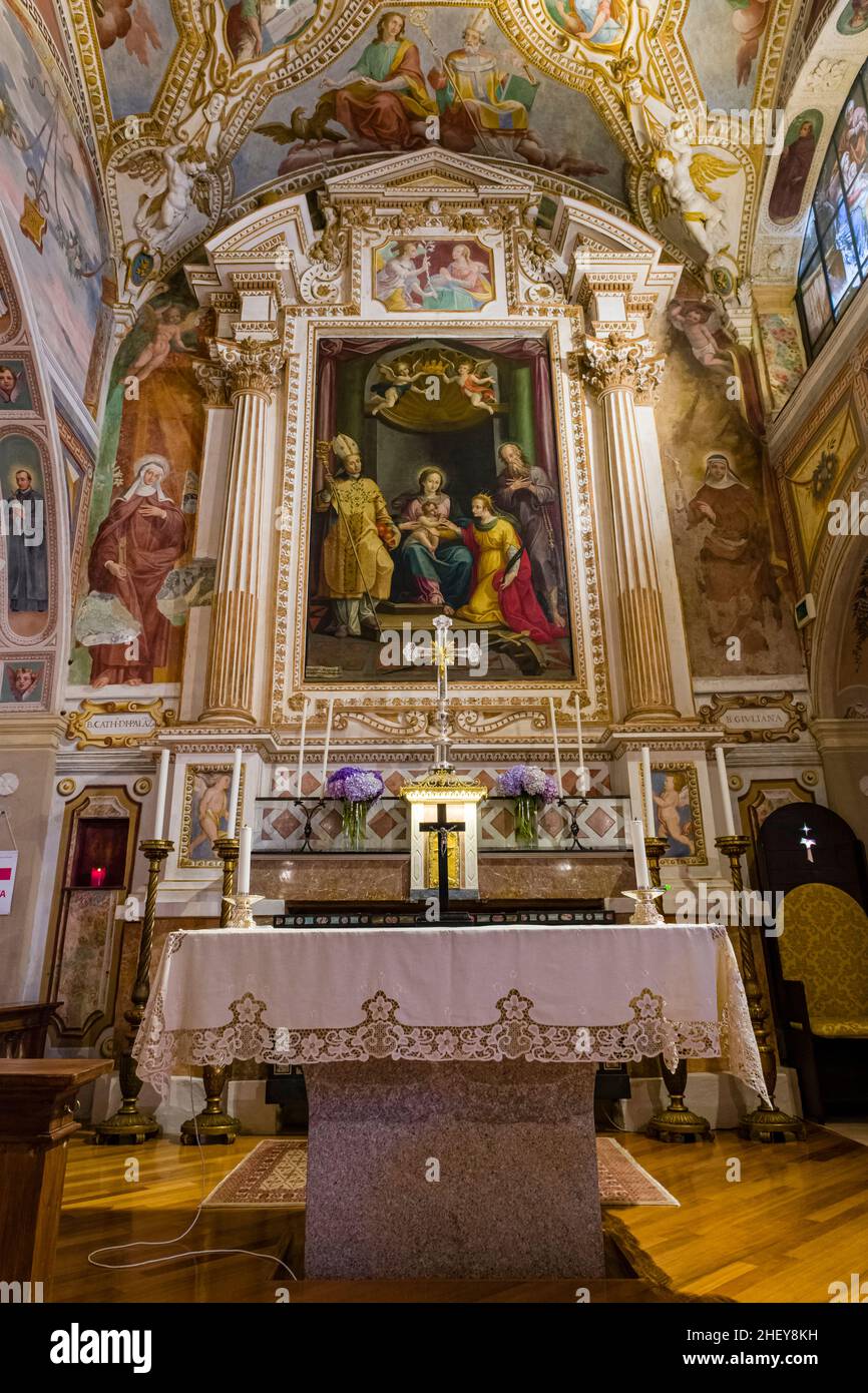 Inside the Hermitage of Santa Caterina del Sasso, a Roman Catholic ...