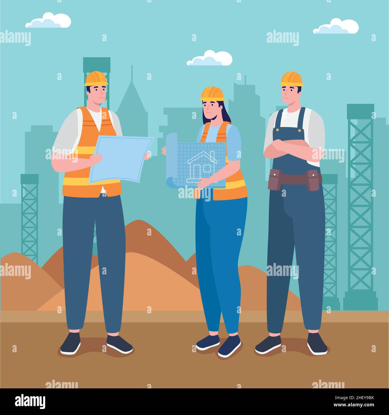 Industrial worksite Stock Vector Images - Alamy