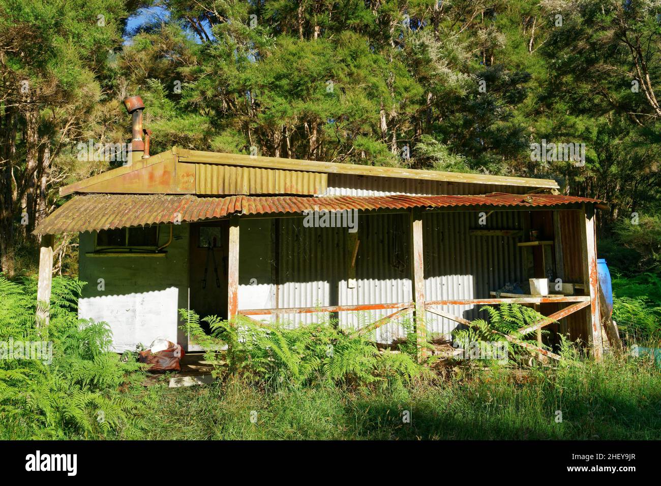 A back country shack used by hunters, New Zealand Stock Photo - Alamy