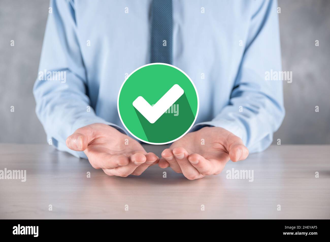 Hand holds green icon Check mark,Check Mark Sign, Tick Icon,right sign ...