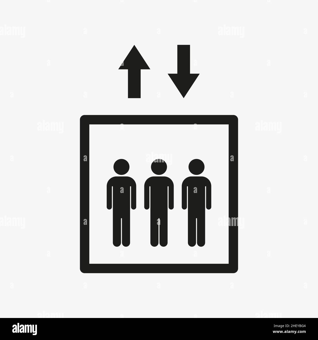 Down arrow lift hi-res stock photography and images - Alamy