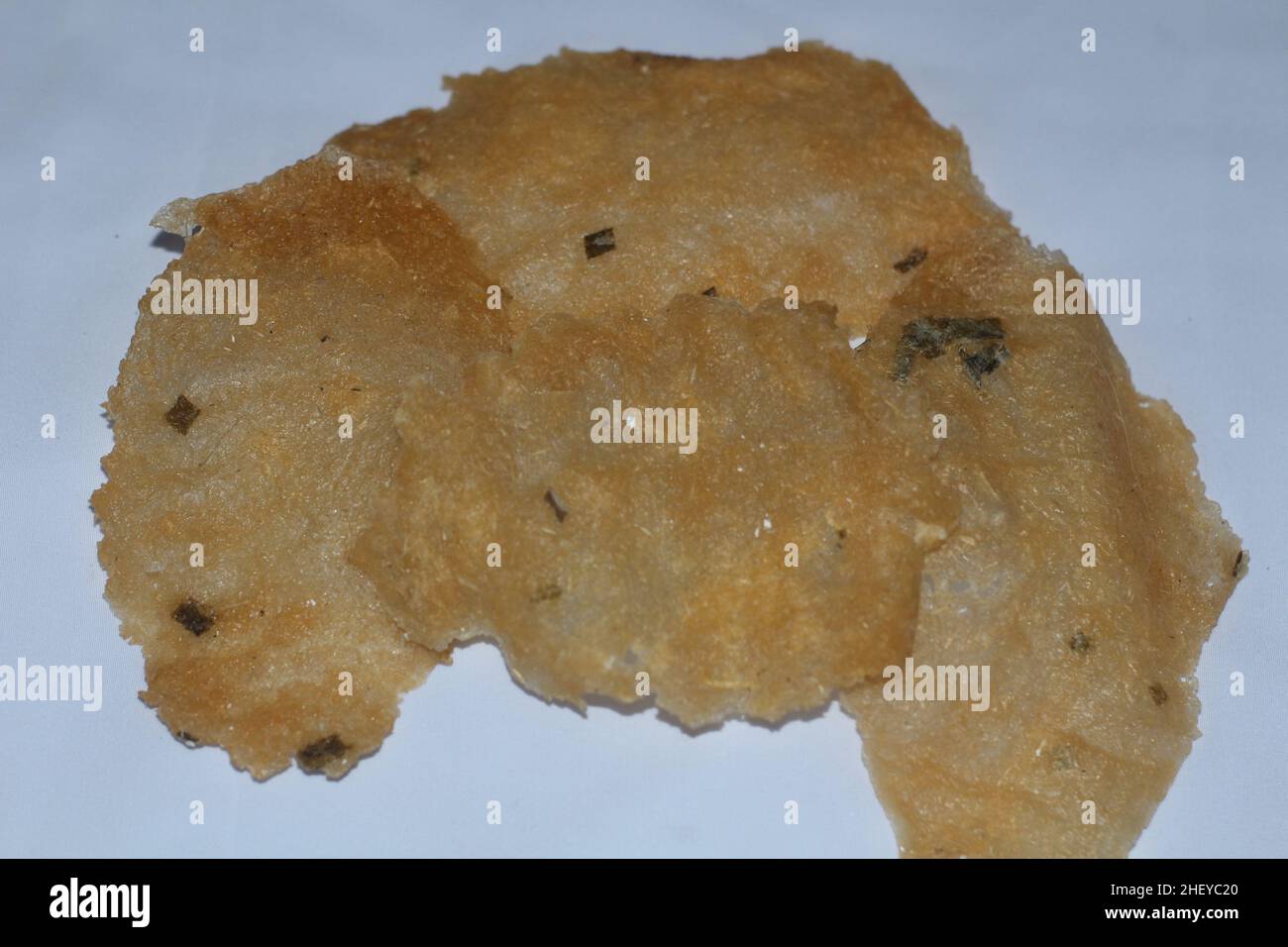 Raw cassava crackers ready to be cooked by the chef for side dishes ...
