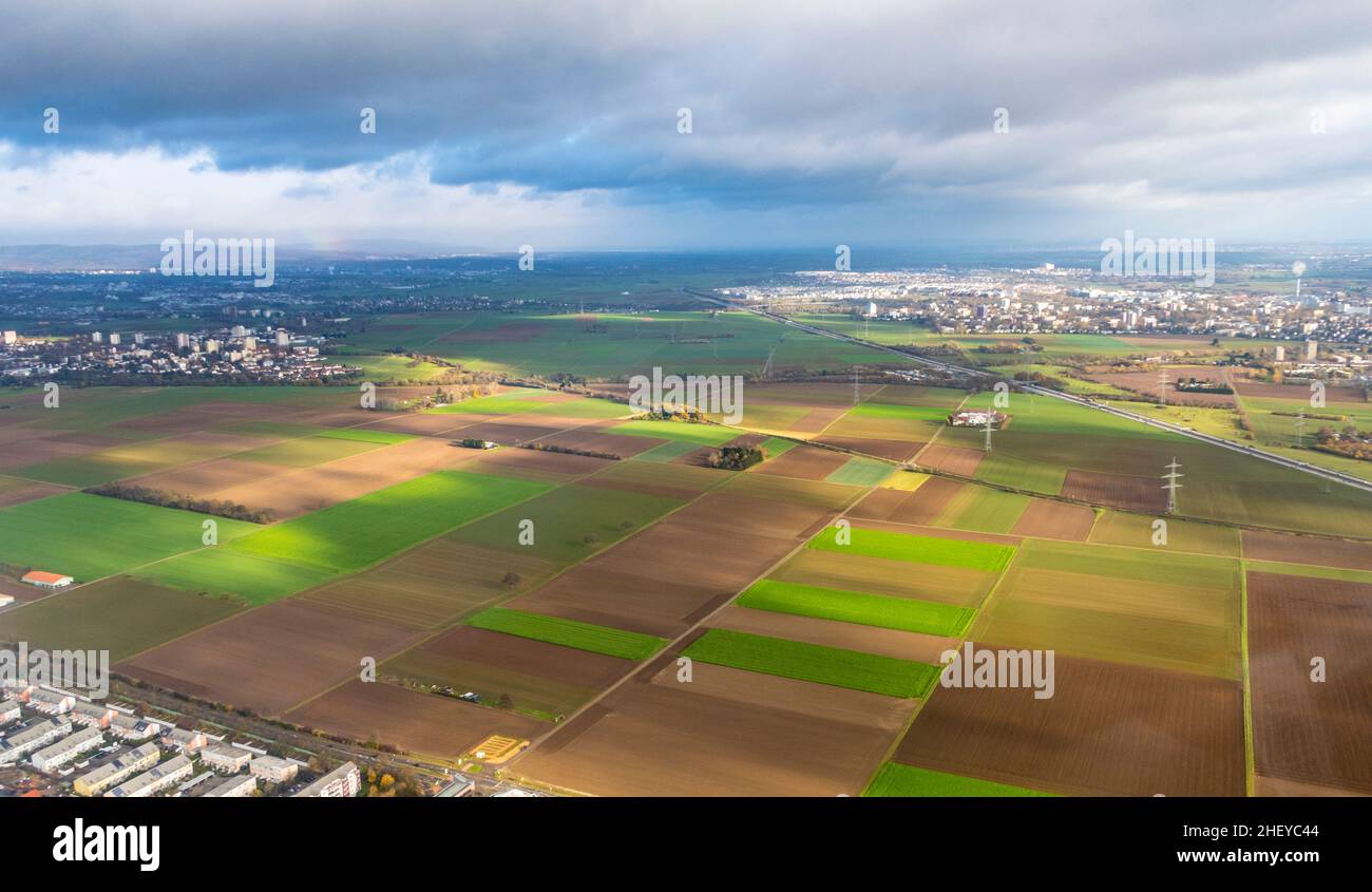 aerial of rural landscape near Frankfurt am Main Stock Photo - Alamy