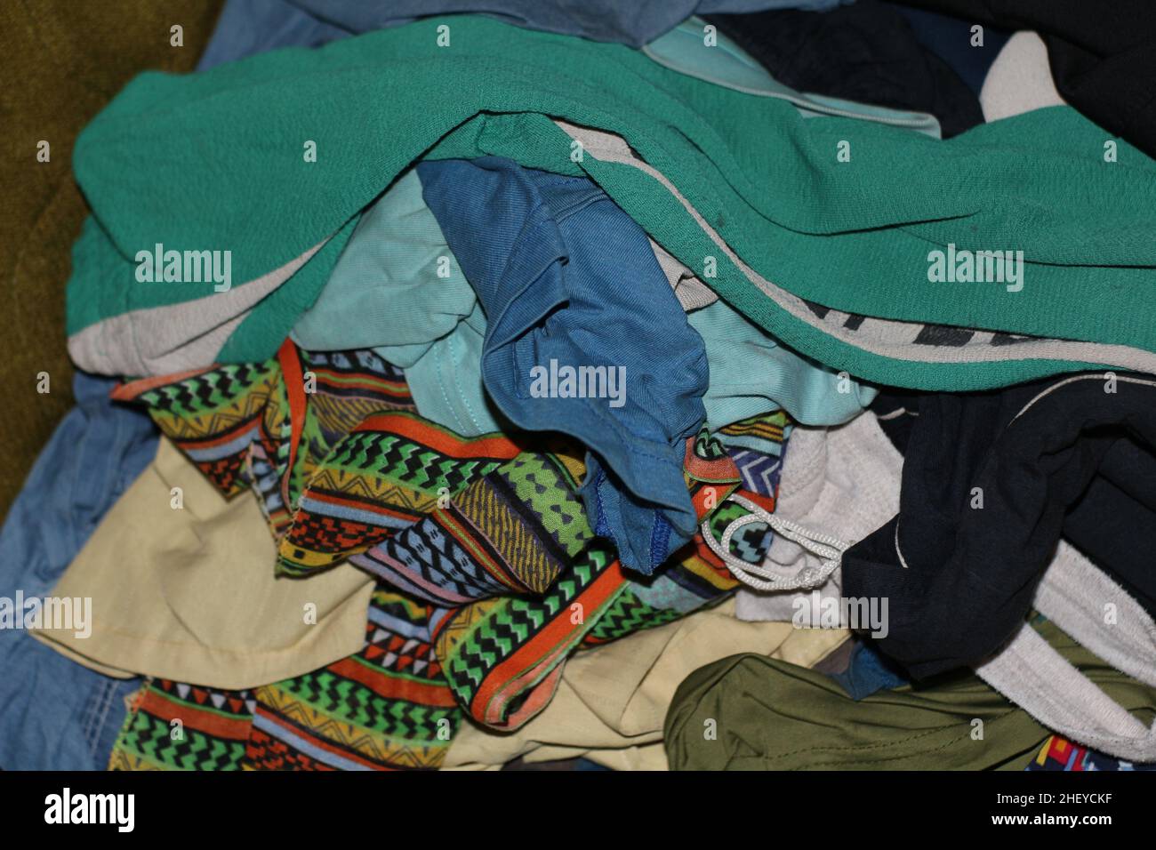 Collection of used clothes used for donations to disaster victims Stock ...