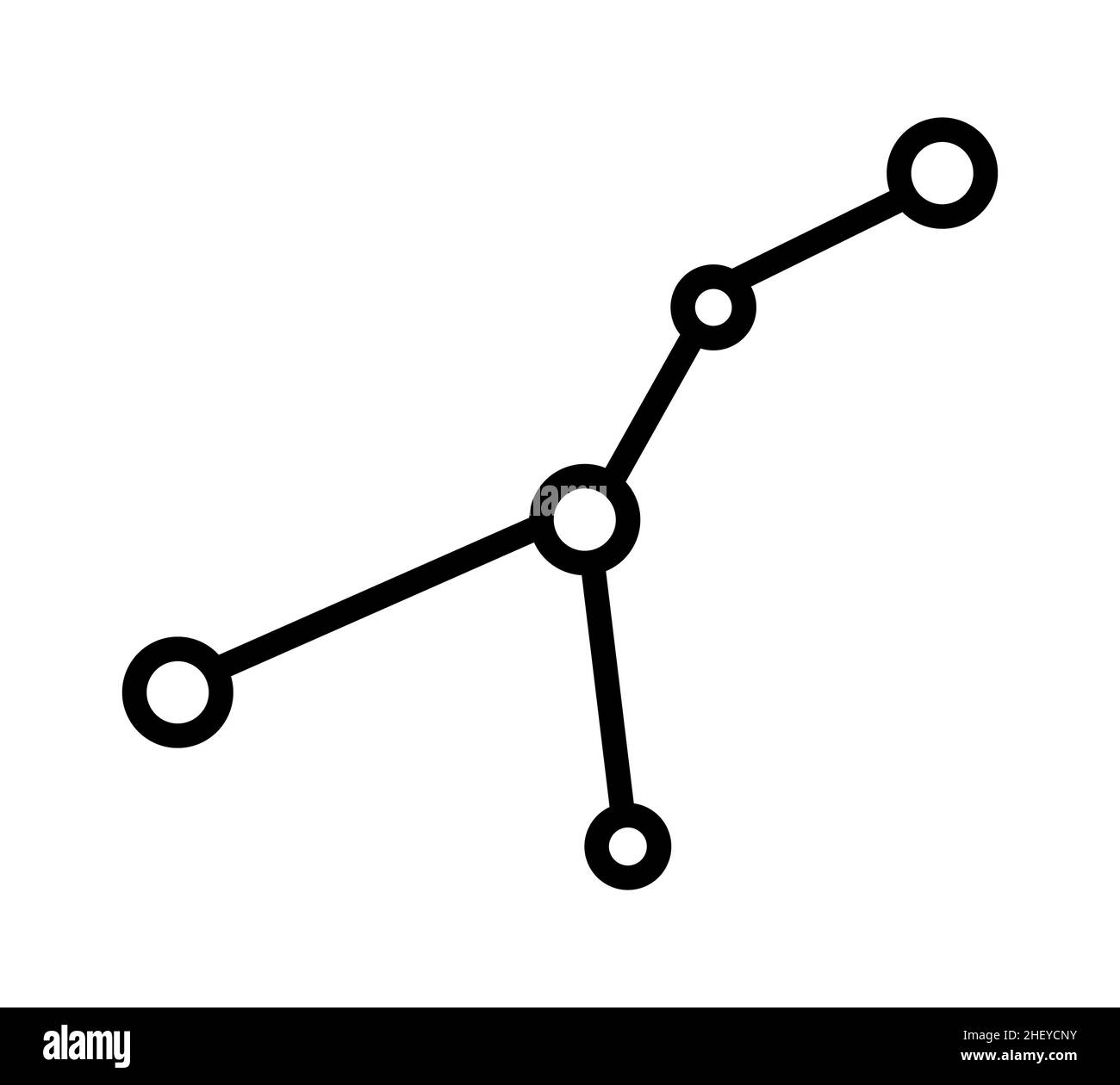 Constellation flat icon. Galaxy pictogram for web. Line stroke ...