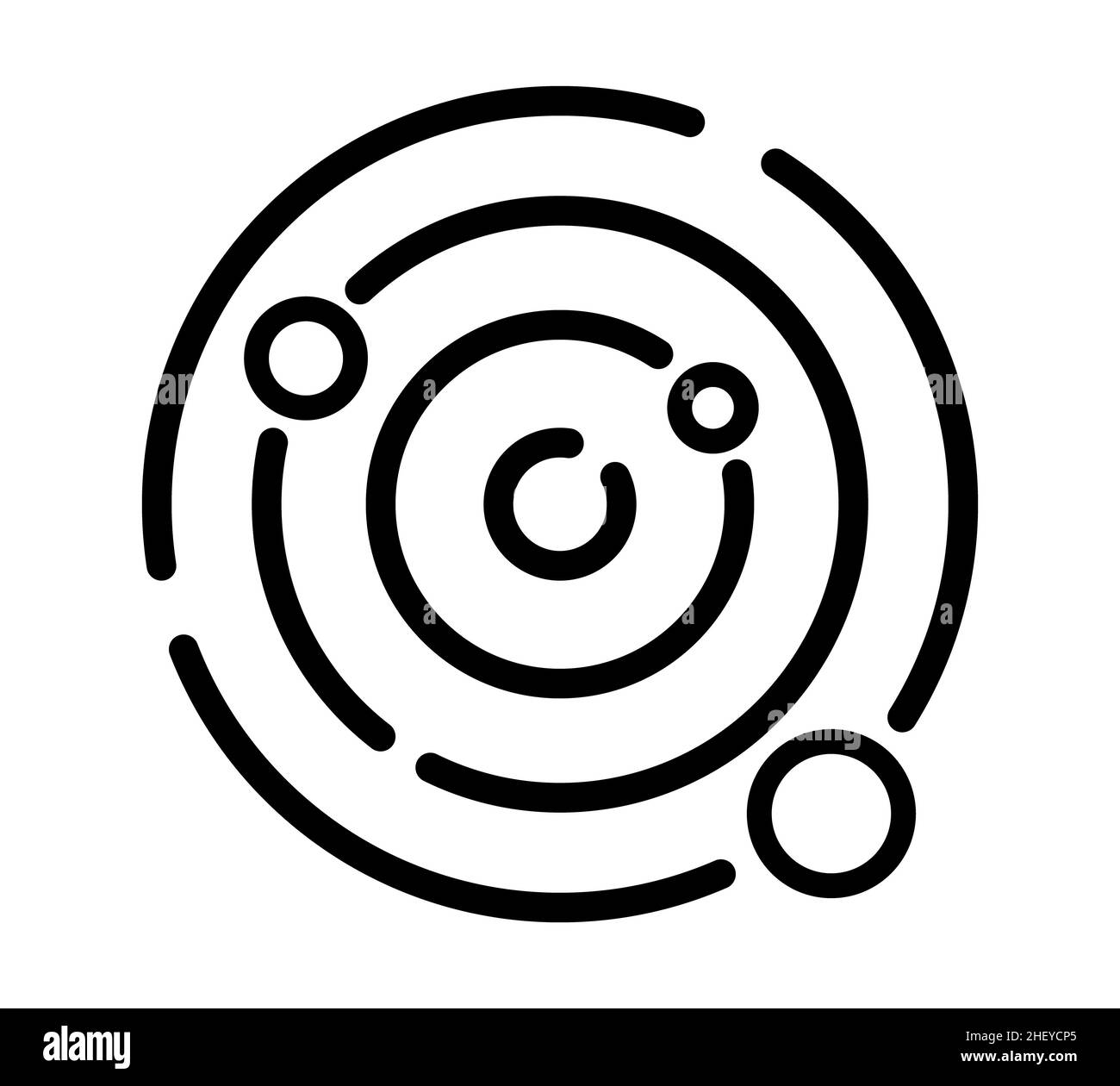 Galaxy flat icon. Constellation solar system pictogram for web. Line ...