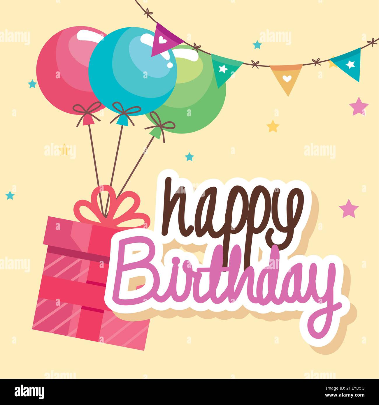 happy birthday poster Stock Vector Image & Art - Alamy