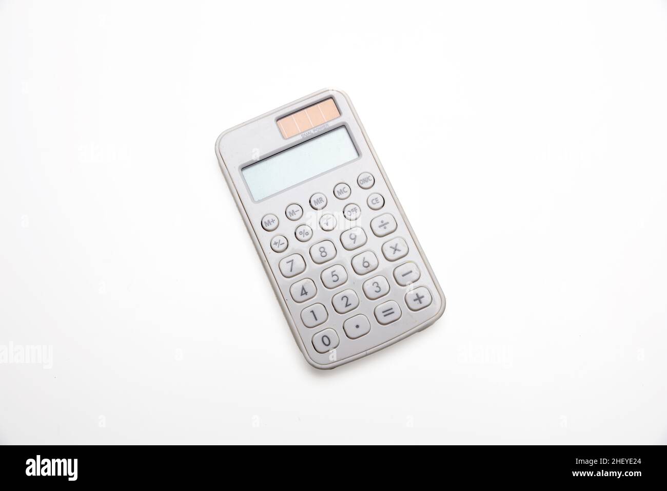 Calculator with blank display isolated cutout on white background ...