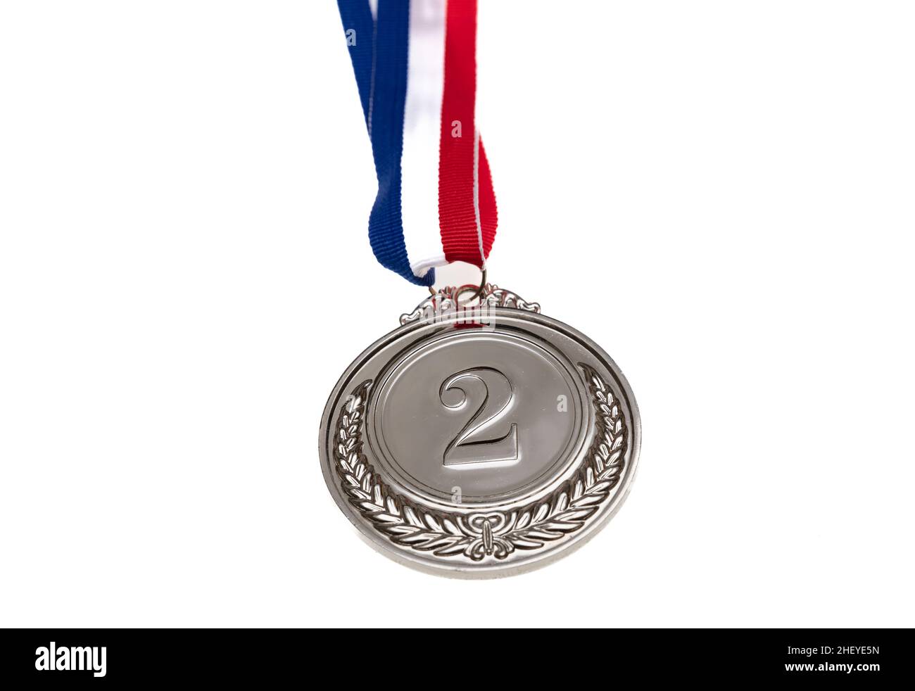 Second Place Ribbon Outline Blue