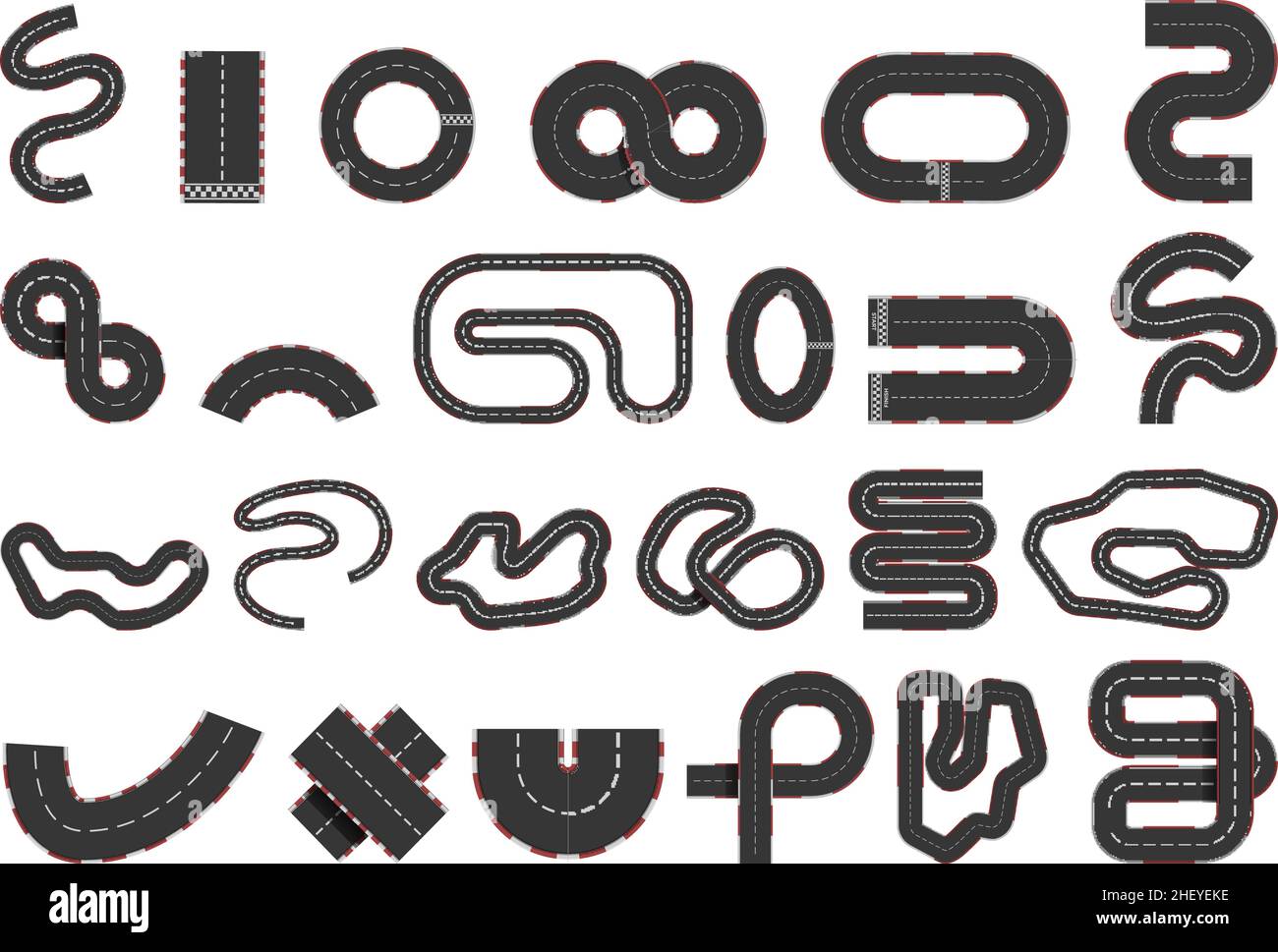 Way to the racetrack Cut Out Stock Images & Pictures - Alamy