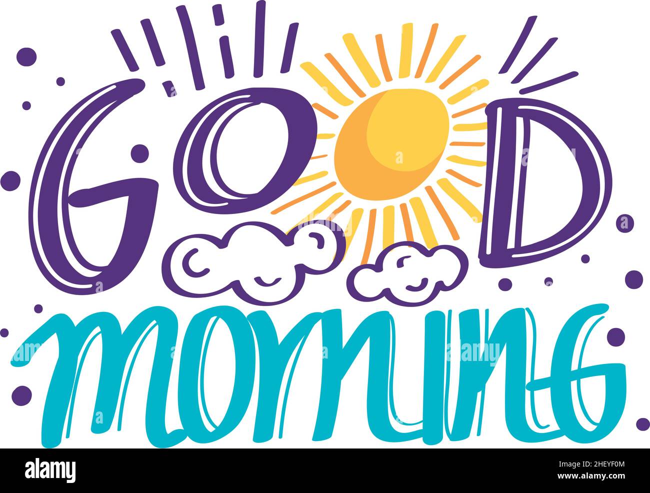 good morning and sun Stock Vector Image & Art - Alamy