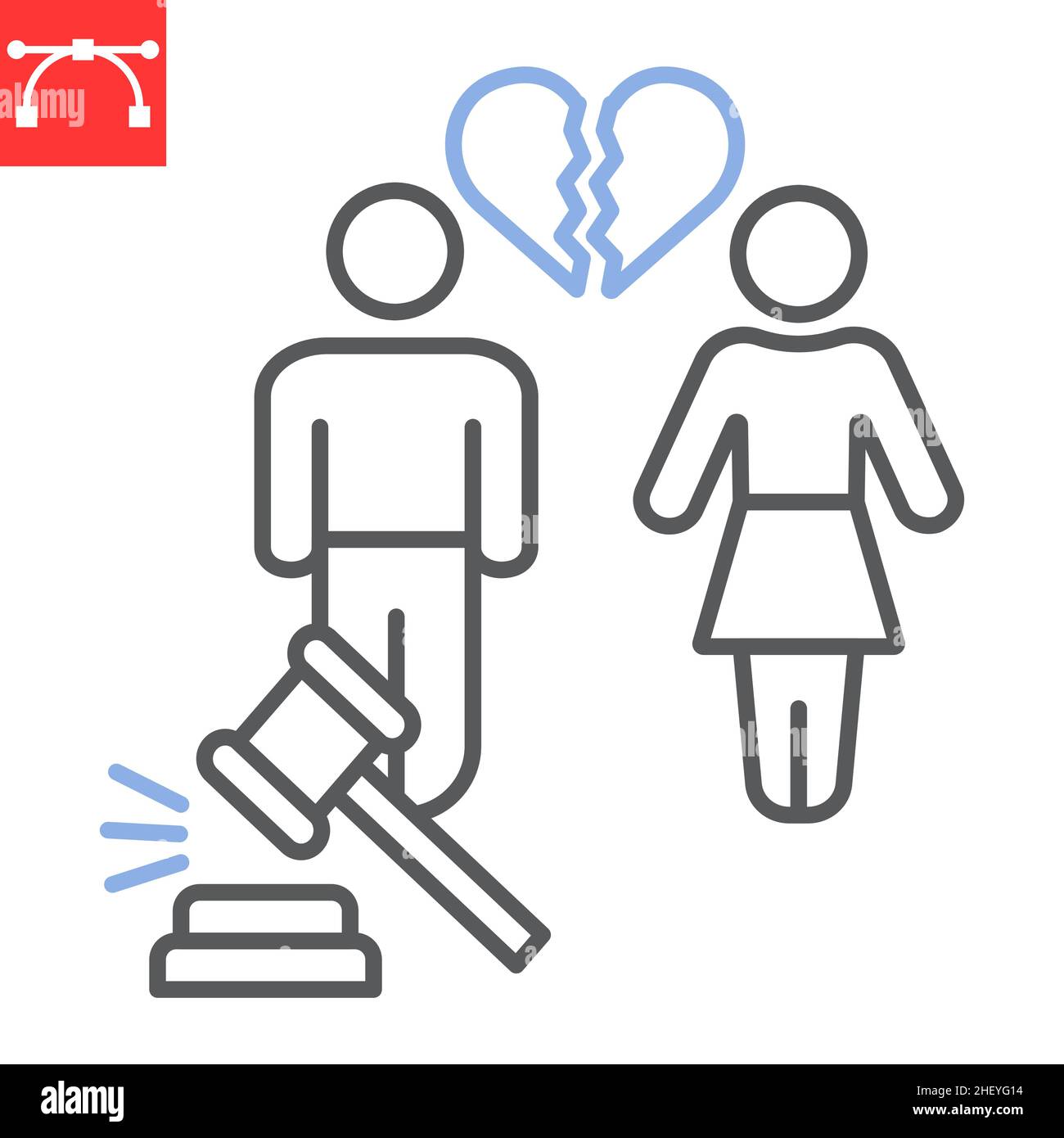 Split break up line Stock Vector Images - Alamy