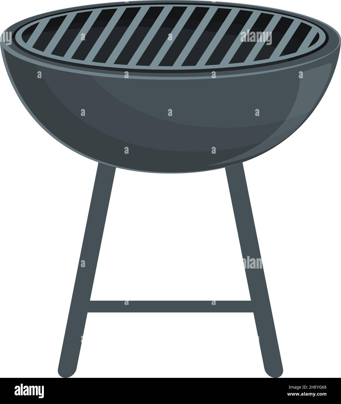 Round grill icon cartoon vector. Cook food. Picnic food Stock Vector ...