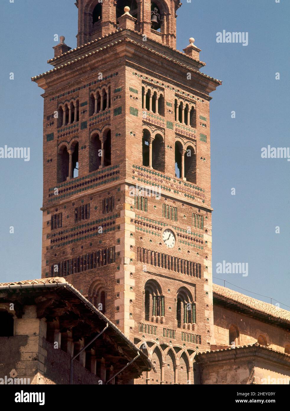 EXTERIOR-TORRE MUDEJAR. Location: CATEDRAL. TERUEL. SPAIN Stock Photo ...