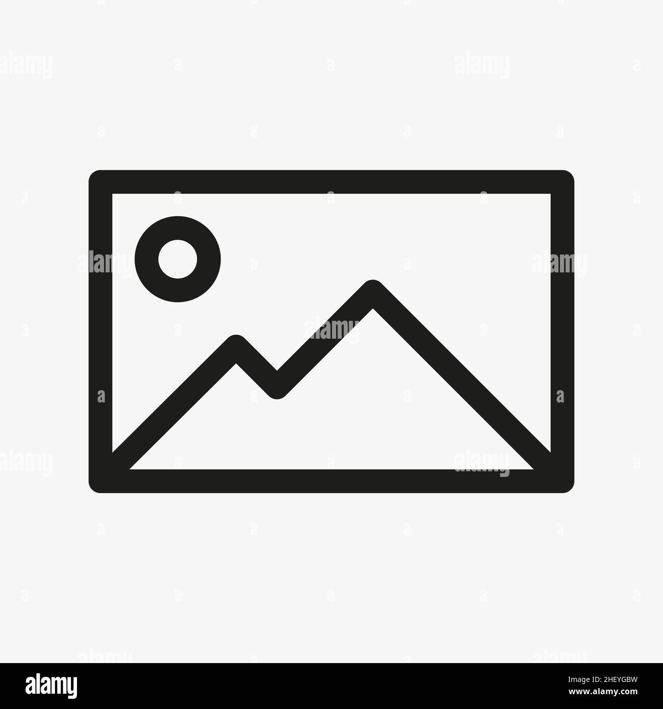 Vector icon of an image. Picture outline sign Stock Vector Image & Art ...