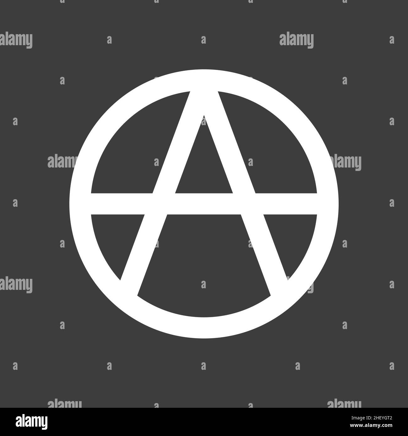 Flat design anarchy symbol logo Vector illustration Stock Vector Image ...