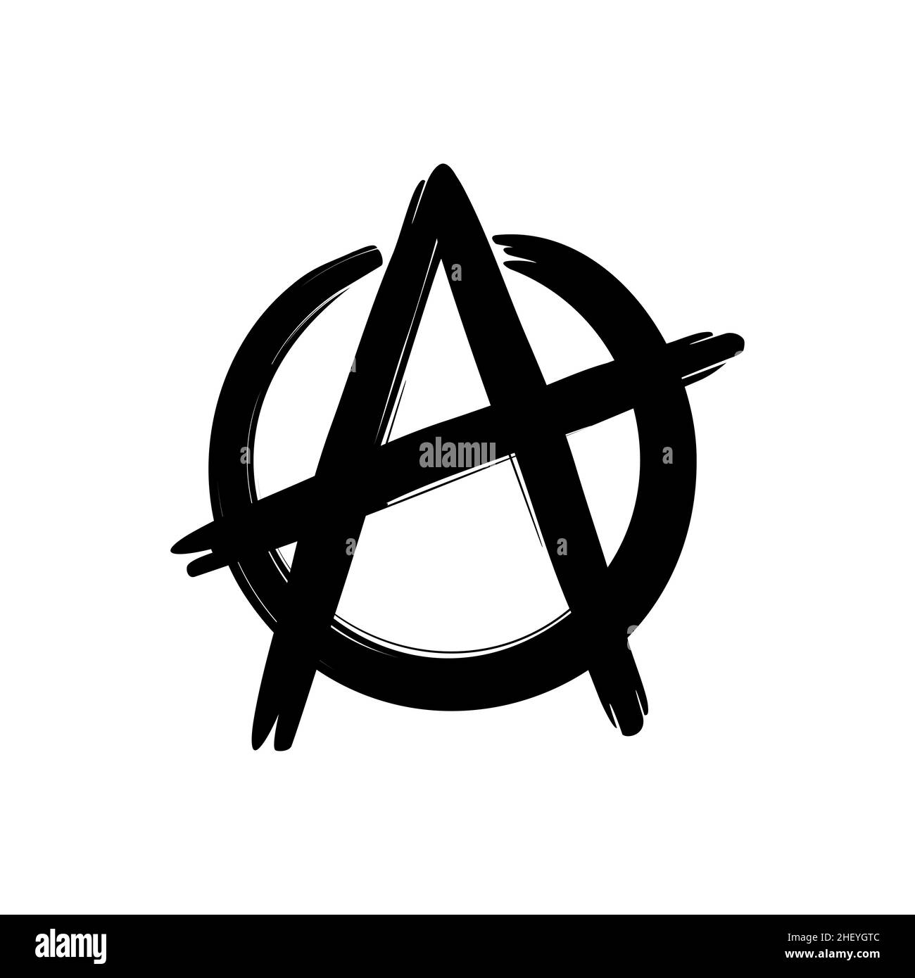 Flat design anarchy symbol logo Vector illustration Stock Vector Image ...