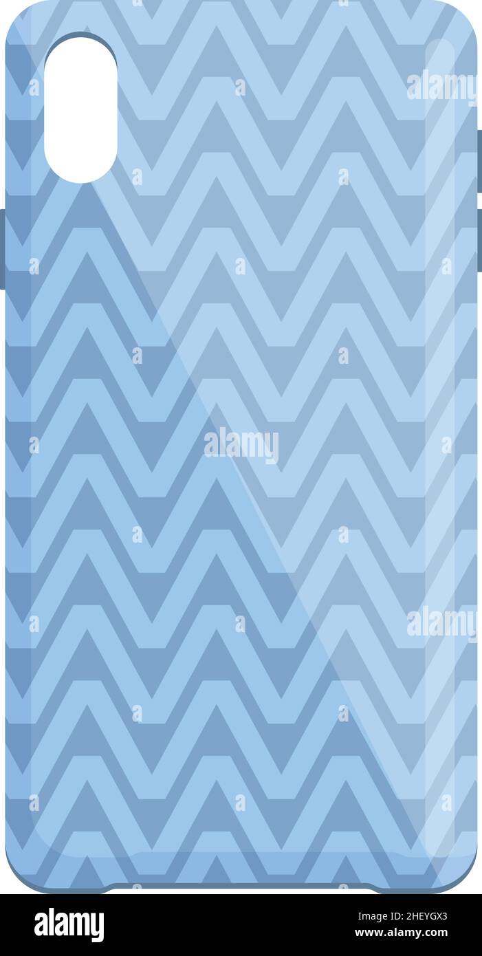 Blue splash phone case icon cartoon vector. Smartphone cover. Back ...