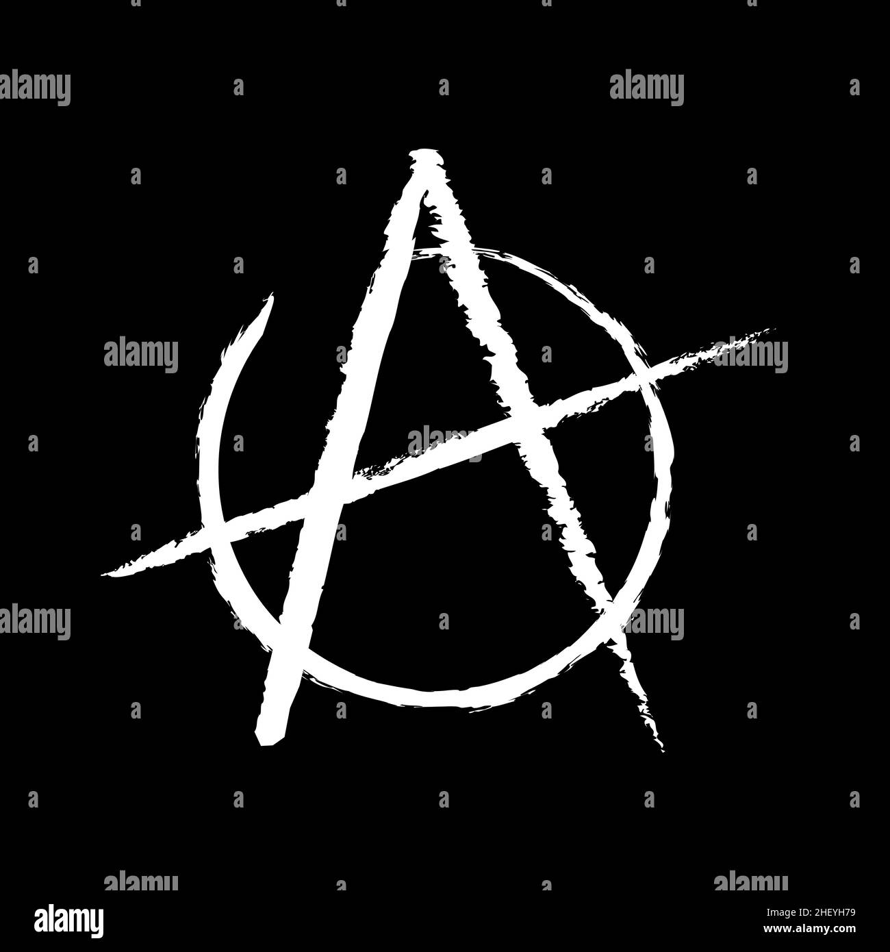 Hand drawn flat design anarchy symbol Vector illustration Stock Vector ...