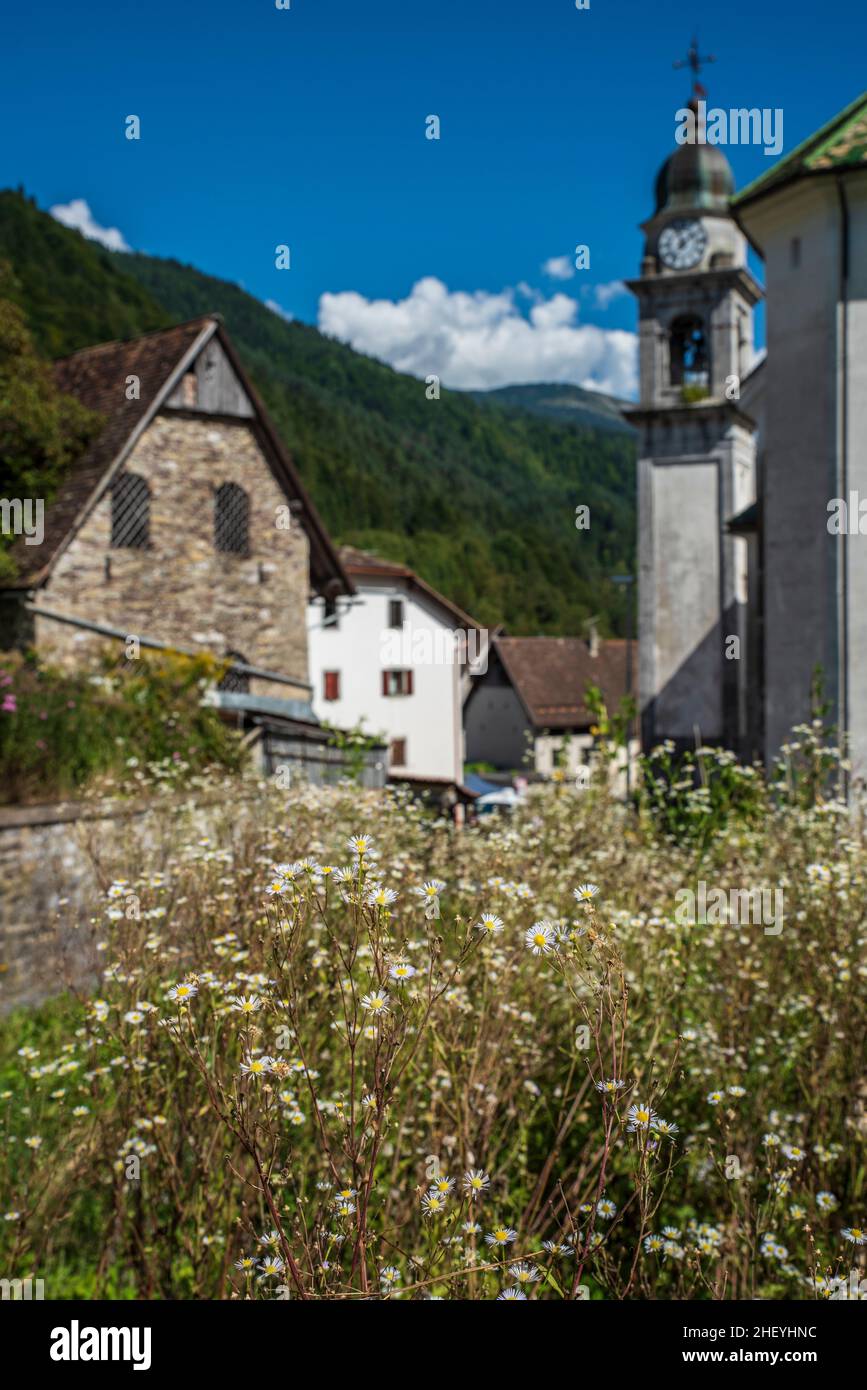Pesariis. Country of clocks. Valley of time. Carnia Stock Photo - Alamy