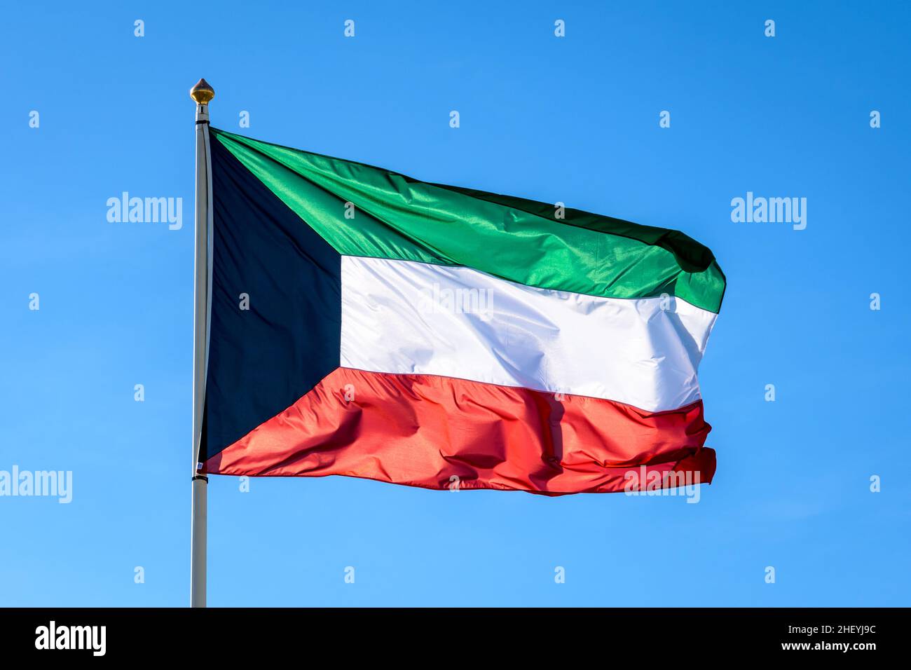 Flag of the kuwait hi-res stock photography and images - Alamy