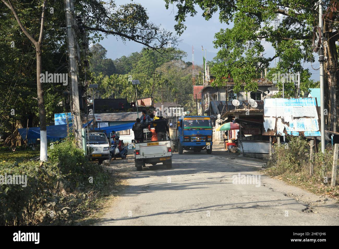 Street view of Samsing. Kalimpong, West Bengal, India Stock Photo - Alamy