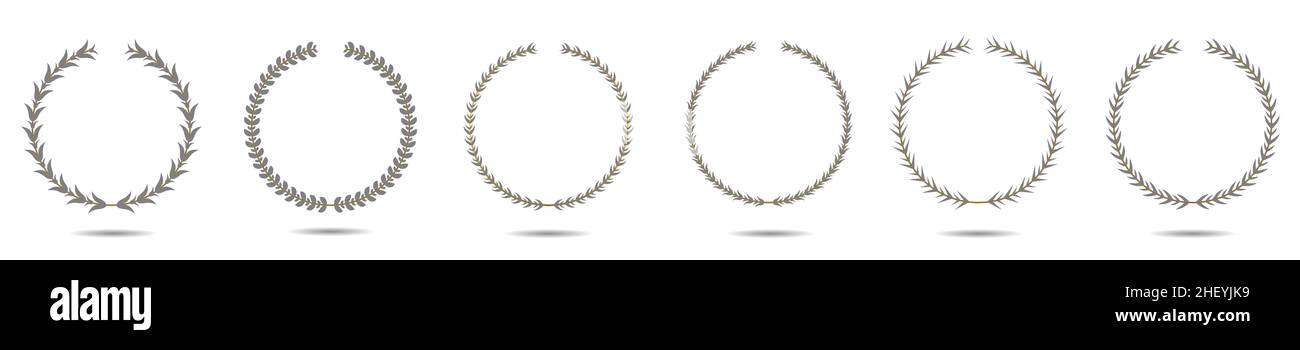 Laurel wreath label set Vector illustration Stock Vector Image & Art ...