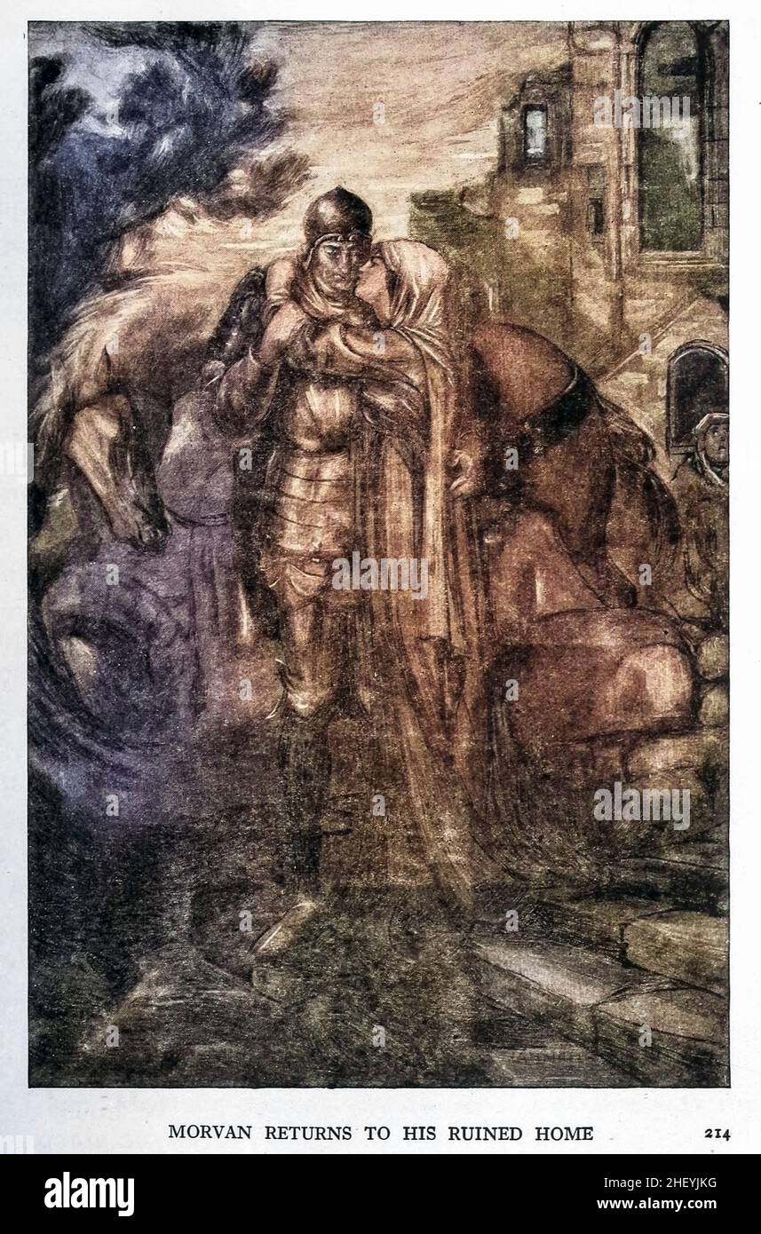 Machine Colourised MORVAN RETURNS TO HIS RUINED HOME from The Return of ...