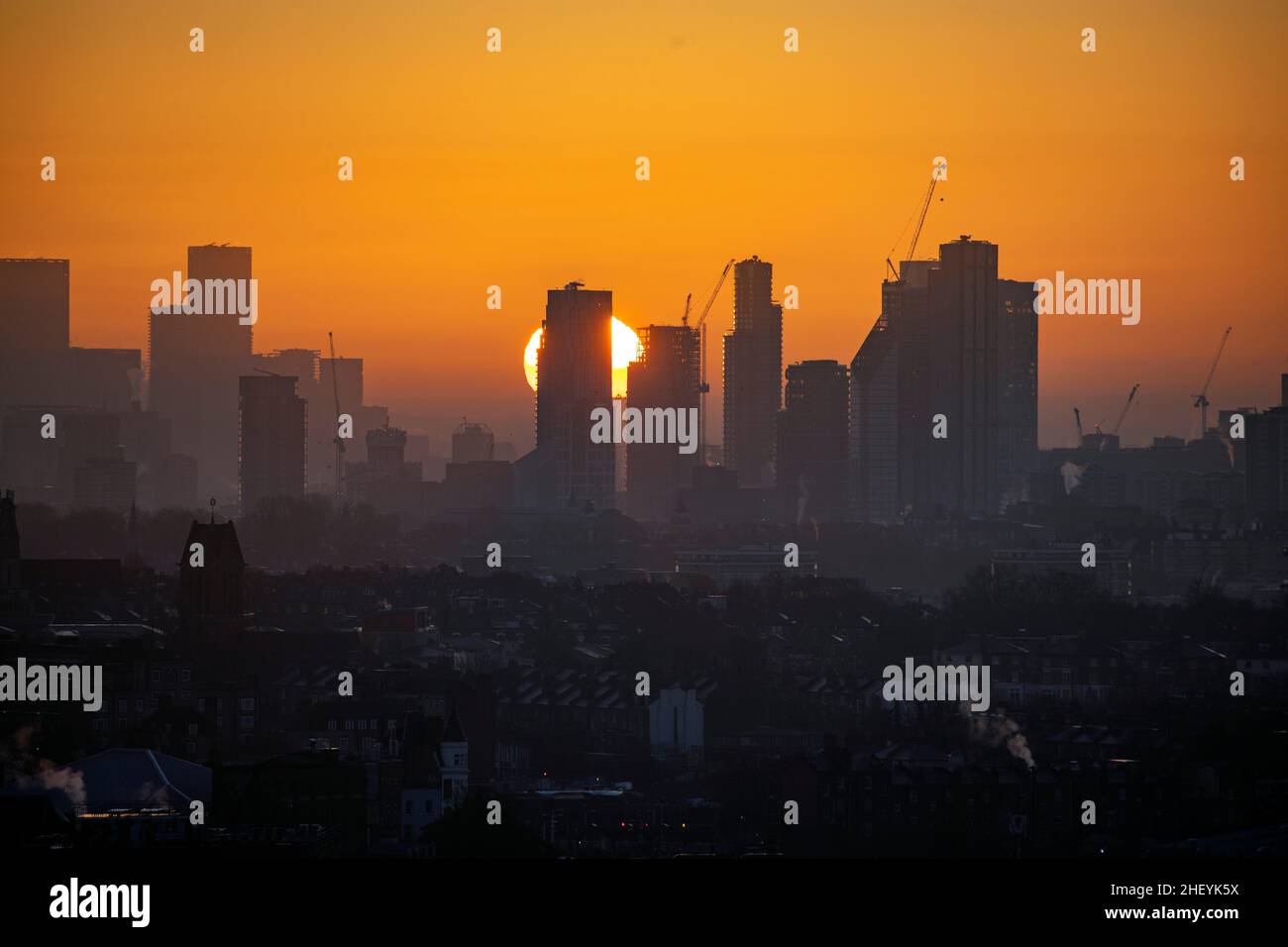 City of London Dawn from Parliament Hill Stock Photo - Alamy