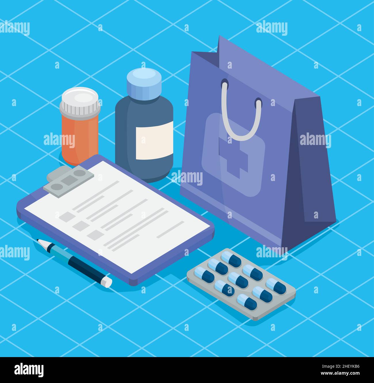 checklist and medicine icons Stock Vector Image & Art - Alamy
