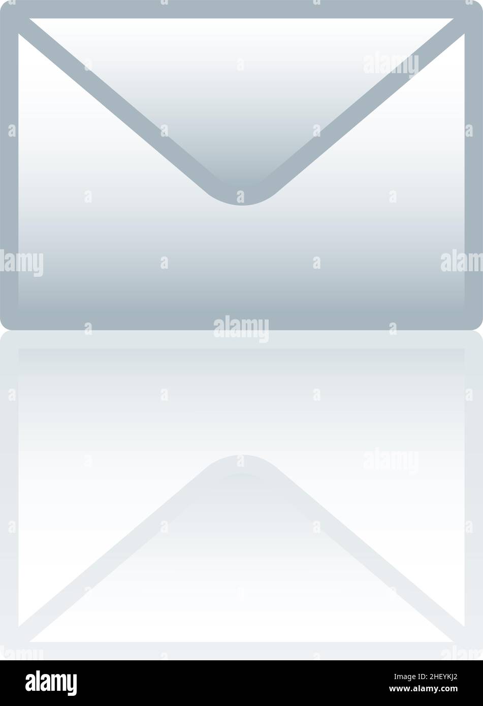 Color icon with reflection on the floor of an envelope Stock Vector ...