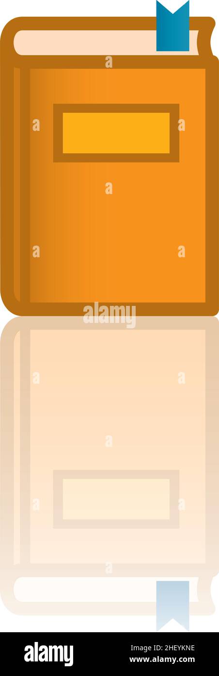 Color icon with reflection on the floor of a book Stock Vector Image ...
