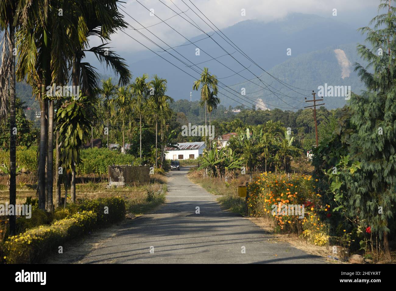 Street view of Samsing. Kalimpong, West Bengal, India Stock Photo - Alamy