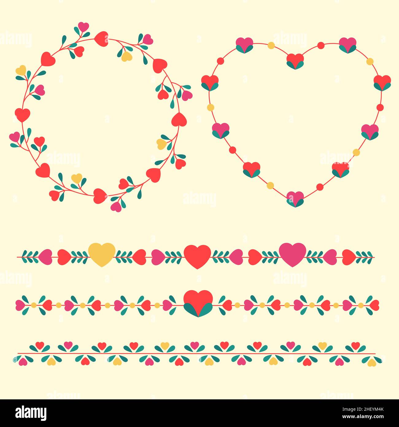 Heart shape photo frames Stock Vector Images - Alamy