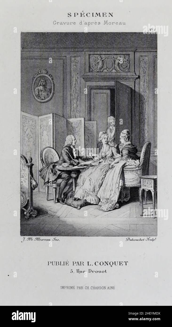 Risque Print Engravings and prints catalogue. France 1881 Stock Photo ...