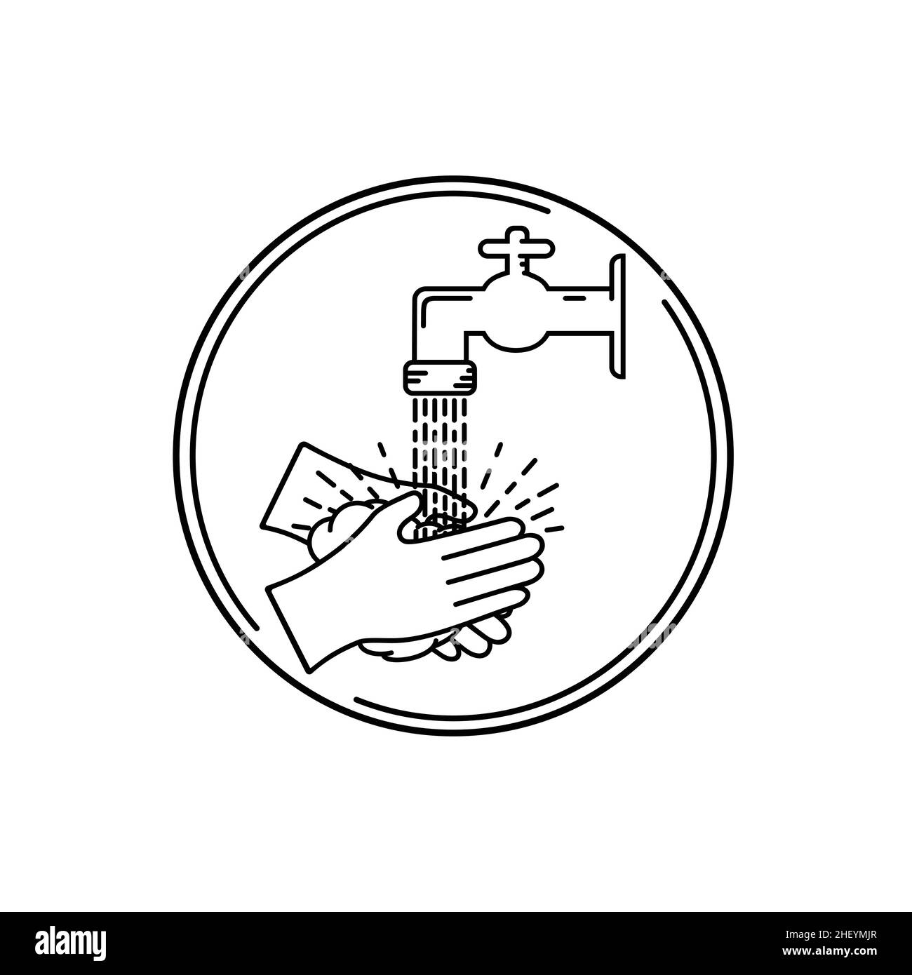 Wash My Hands Clipart Bw